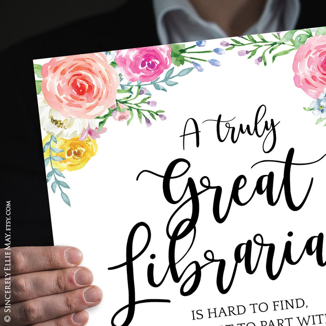 Librarian Retirement Wall Art Gifts A Truly Great Librarian | Etsy