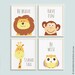 Kids Affirmation Wall Art Playroom Digital Prints - Cute Safari Jungle ...