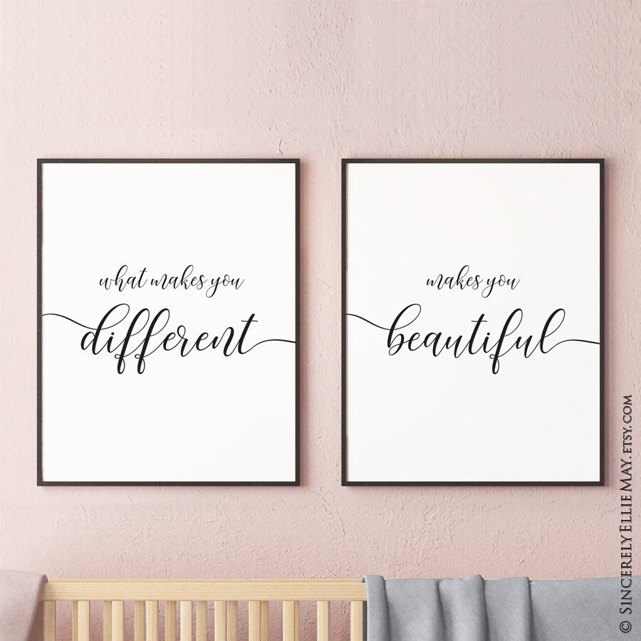 What Makes You Different Makes You Beautiful Positive | Etsy