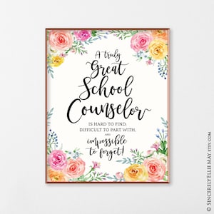 School Counselor Office Wall Decor Printable and Card Gifts - Therapist ...