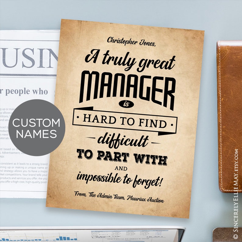 Sales or Office Male Manager Gifts Wall Art and Card Printable - Etsy ...
