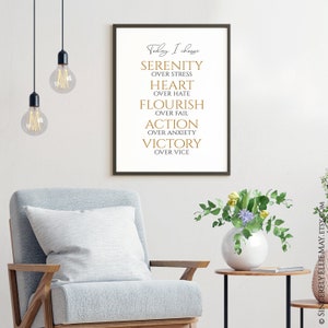 Printable Mental Health Decor Grow Positive Thoughts Poster - Etsy ...