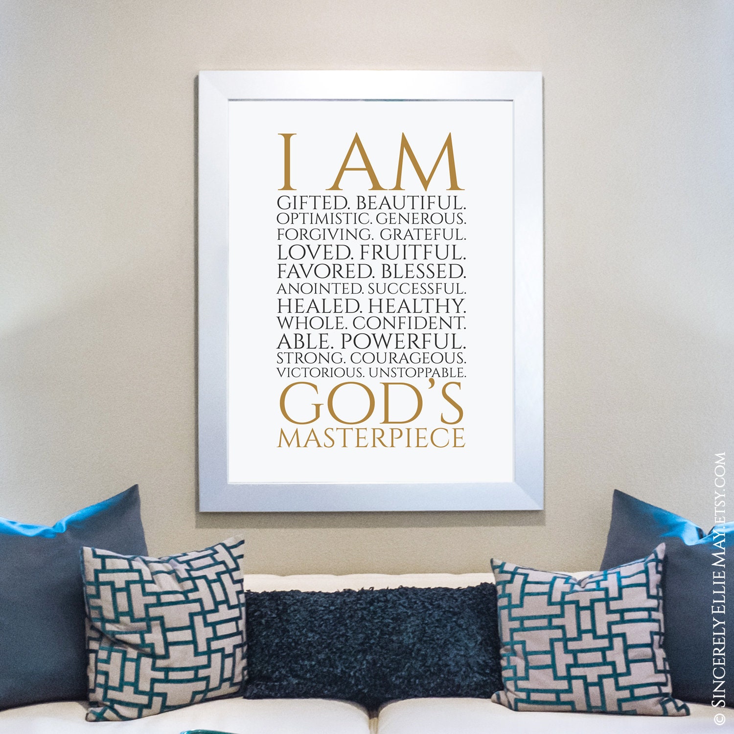 Gods Masterpiece Identity in Jesus Christ Positive Mind - Etsy Australia