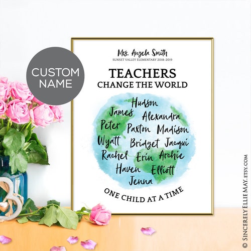 Teacher Classroom Gifts Custom Student Names Teachers Plant - Etsy