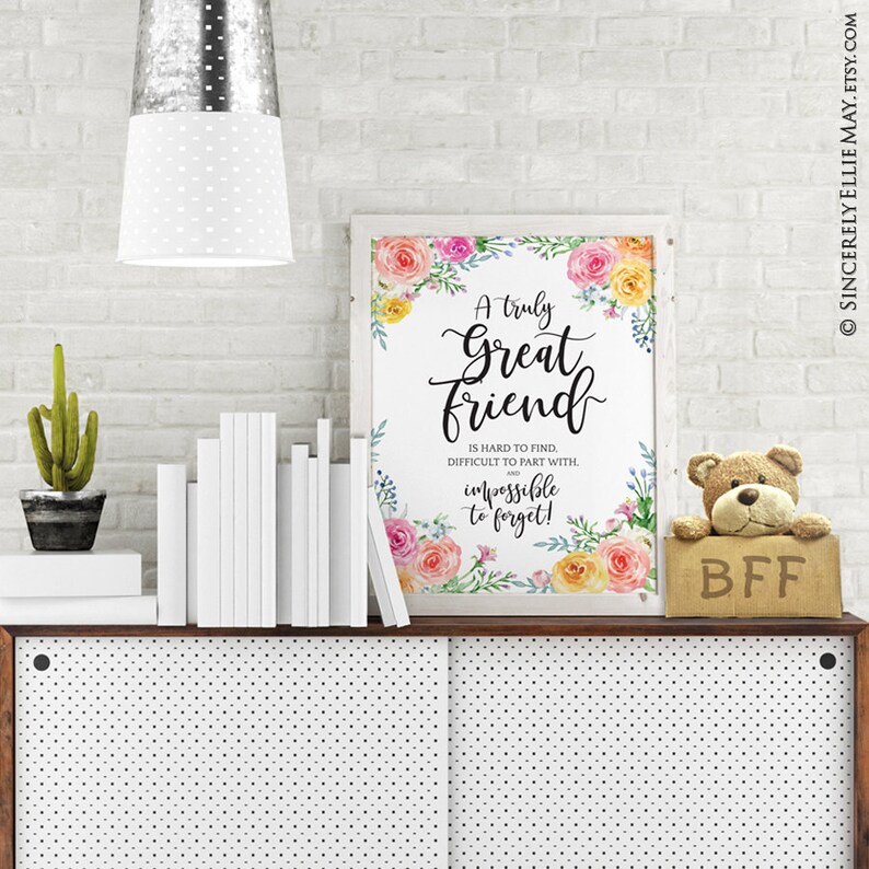 Goodbye Friend Gift Friendship Wall Art A Truly Great | Etsy