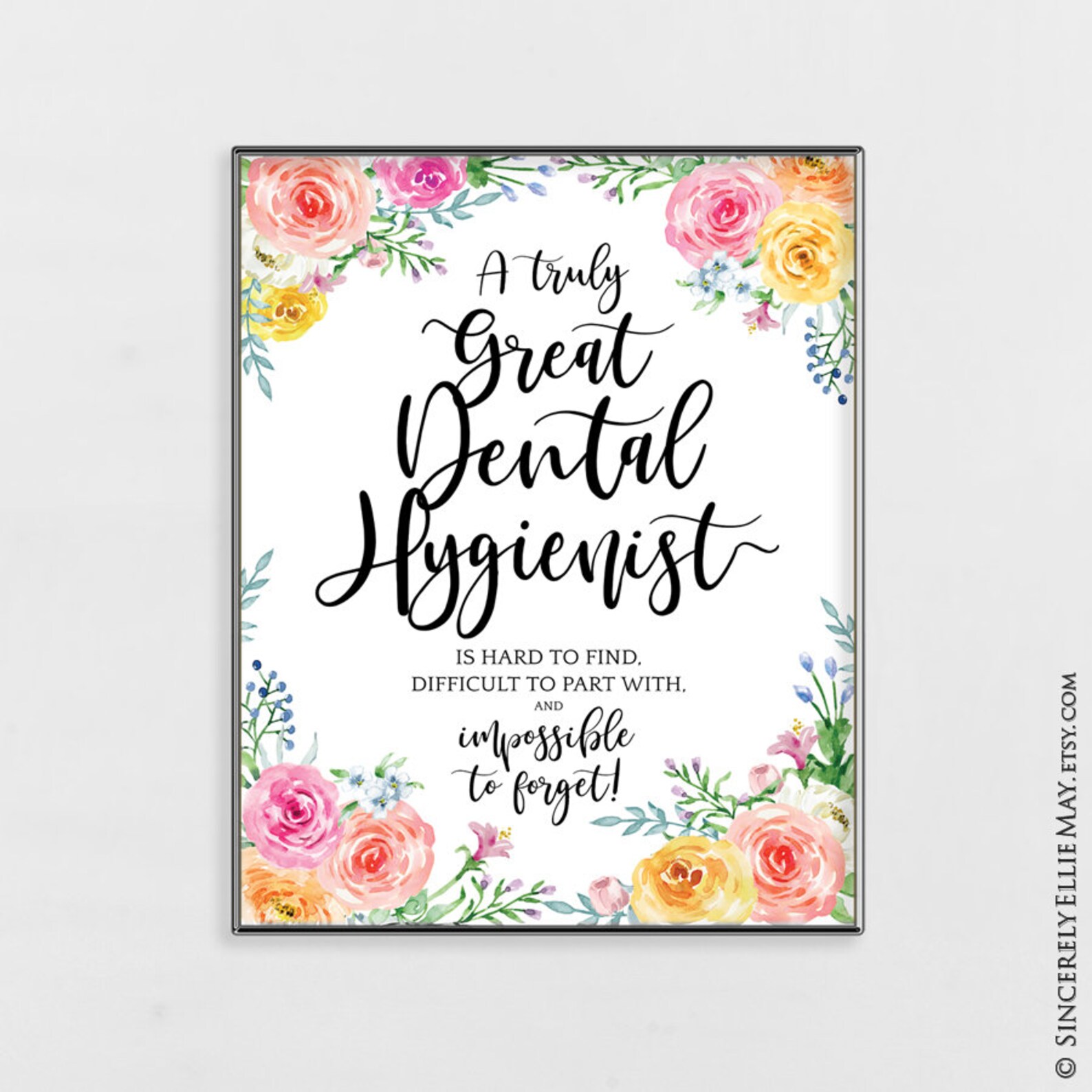 Dental Hygiene Gifts - Dental Hygienists Appreciation Wall Art and Gift ...