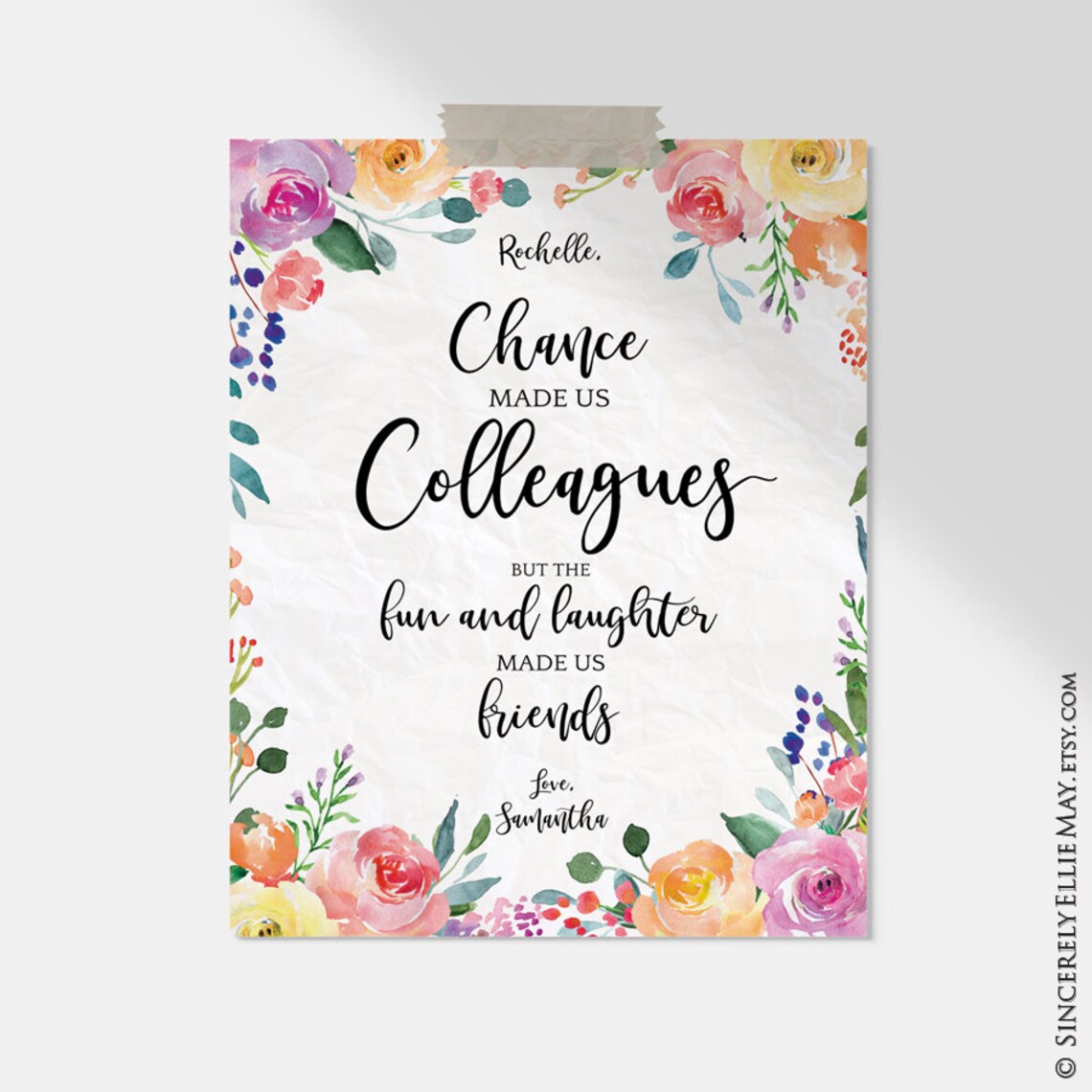 Co Worker Gift great as Goodbye Gifts For Colleague Friend | Etsy