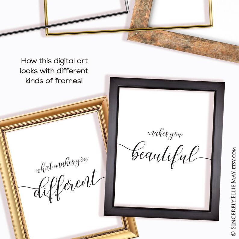 What Makes You Different Makes You Beautiful Positive | Etsy