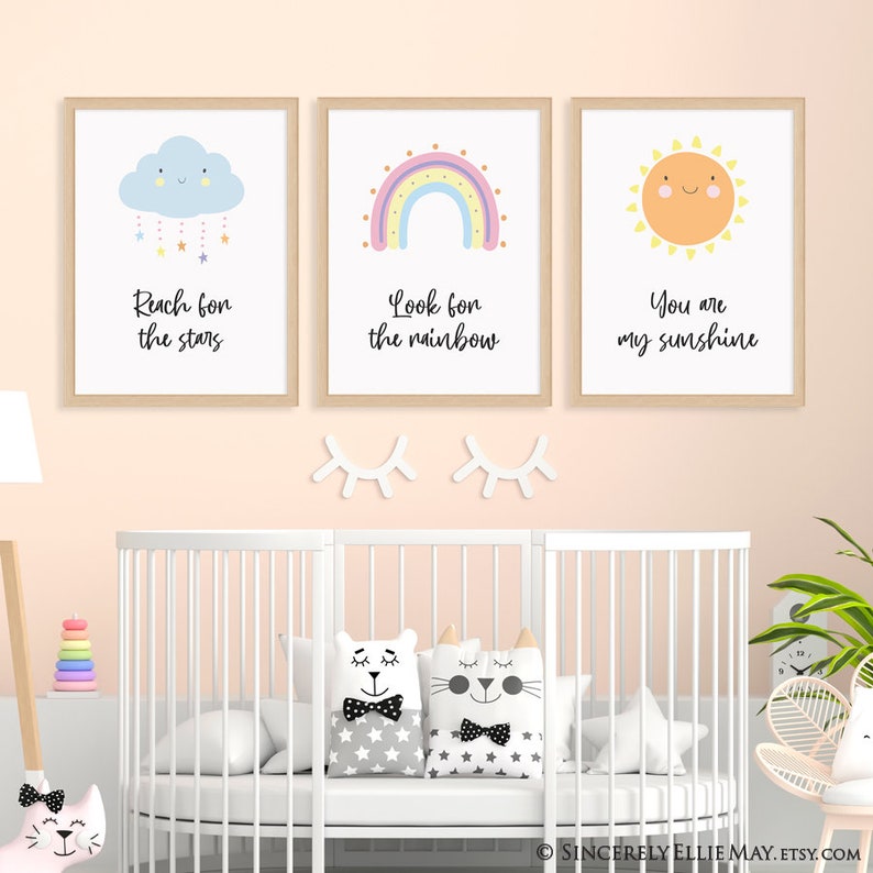 Positive Quotes Nursery Wall Art Playroom Printable Decor - Etsy Australia