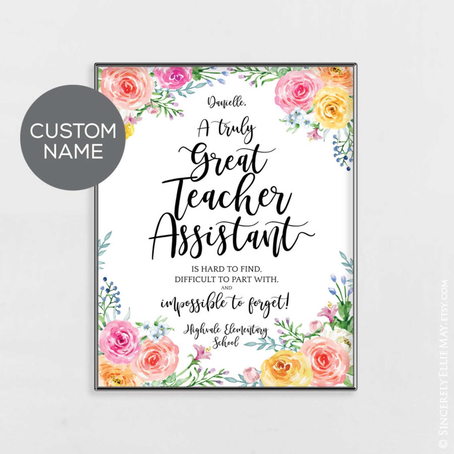 Teacher Assistant Gifts Teaching Assistant Appreciation | Etsy