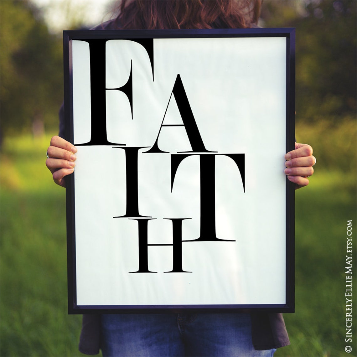 One Word Typography Sign Modern Wall Art Positive Vibes Gifts - Etsy ...