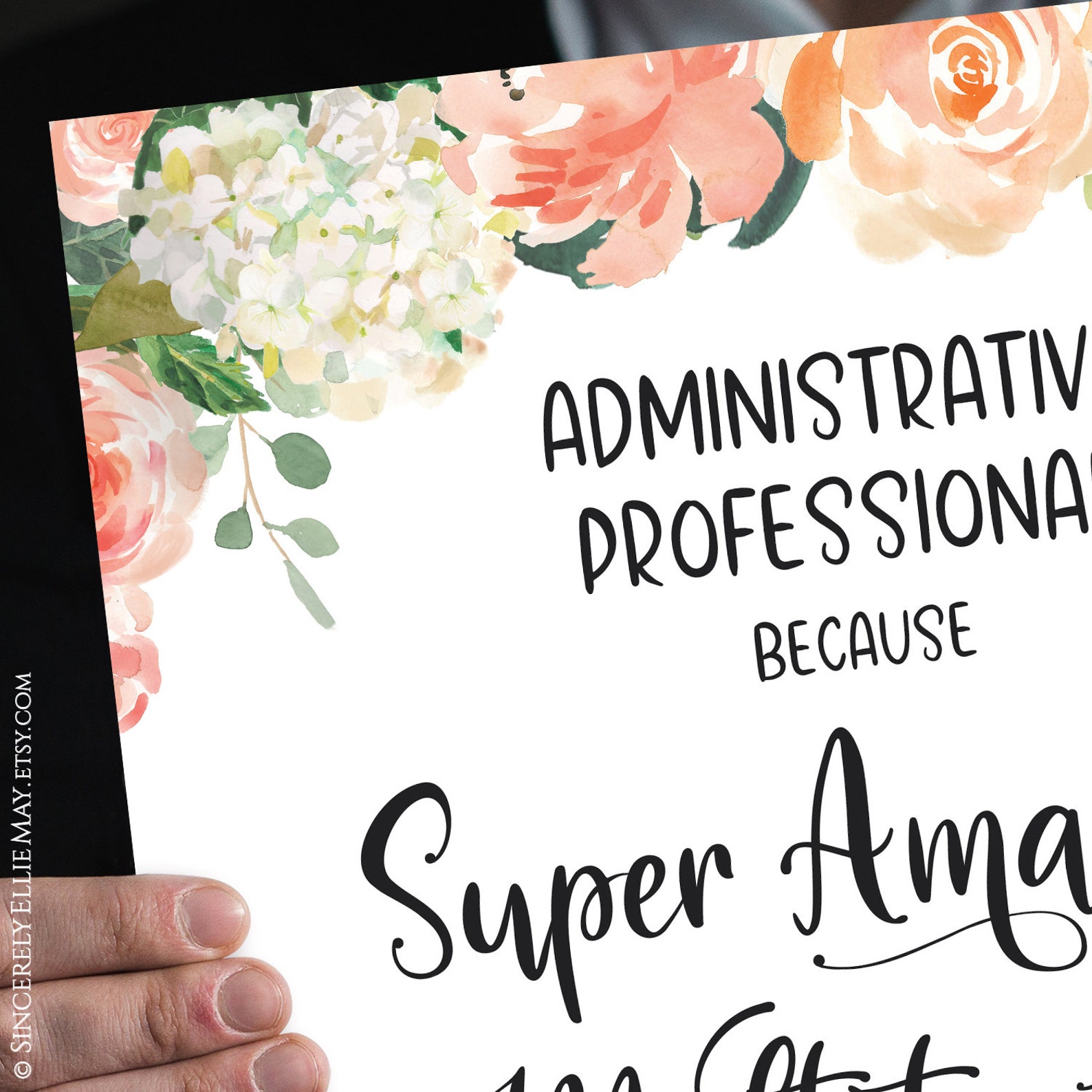 Administrative Professional Appreciation Wall Art Printable | Etsy