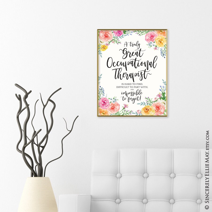 Occupational Therapy Gifts Therapists Appreciation Wall Art - Etsy ...