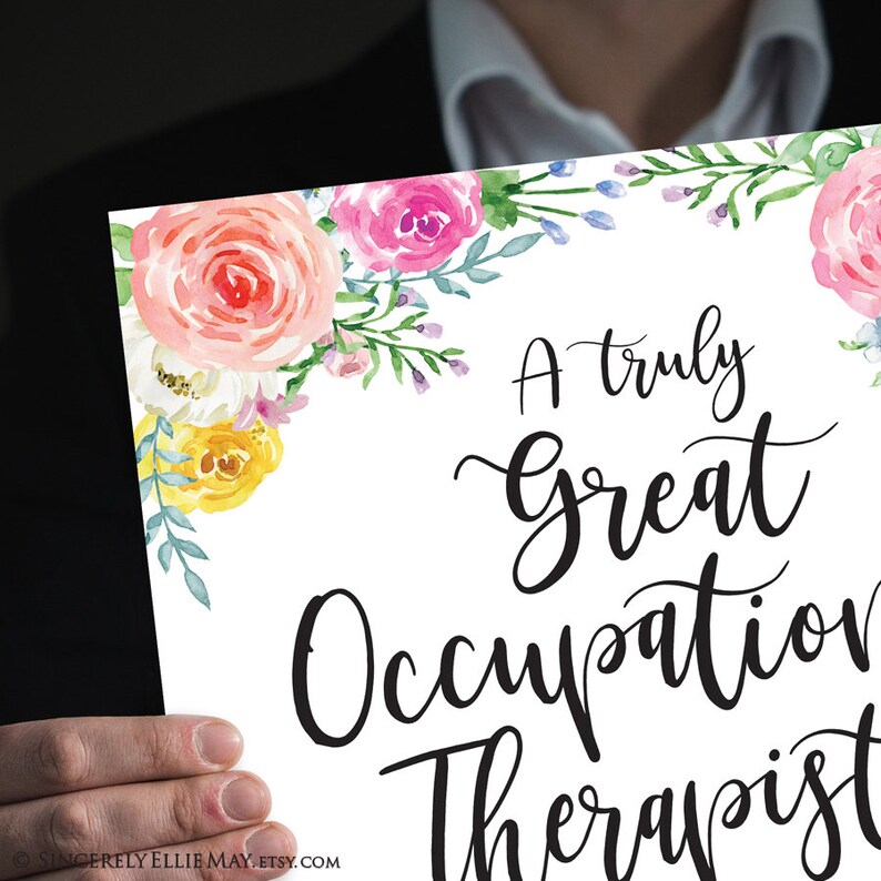 Occupational Therapy Gifts Therapists Appreciation Wall Art | Etsy UK