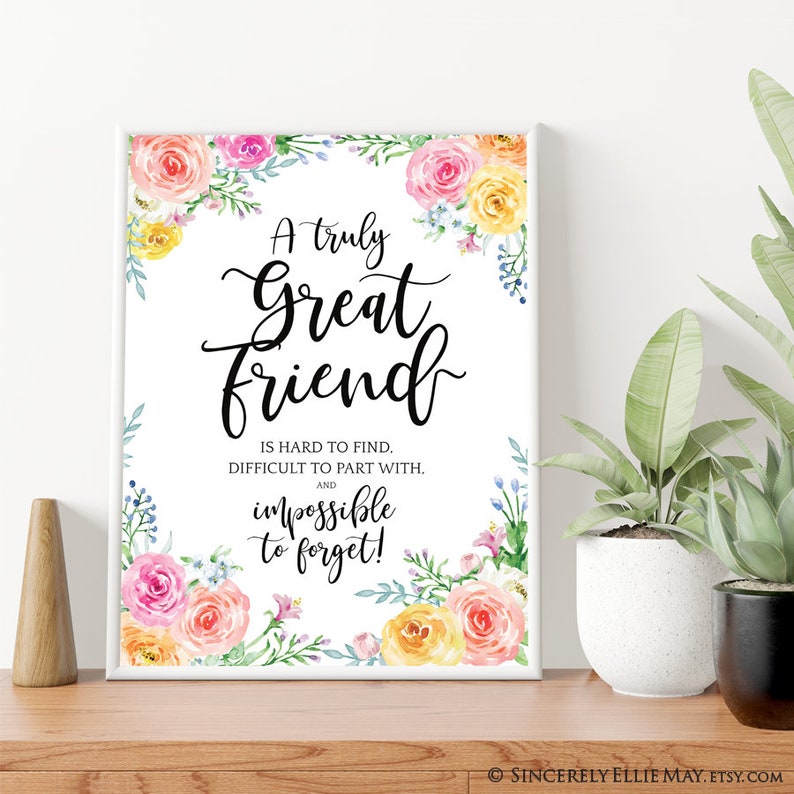 Goodbye Friend Gift Friendship Wall Art A Truly Great | Etsy