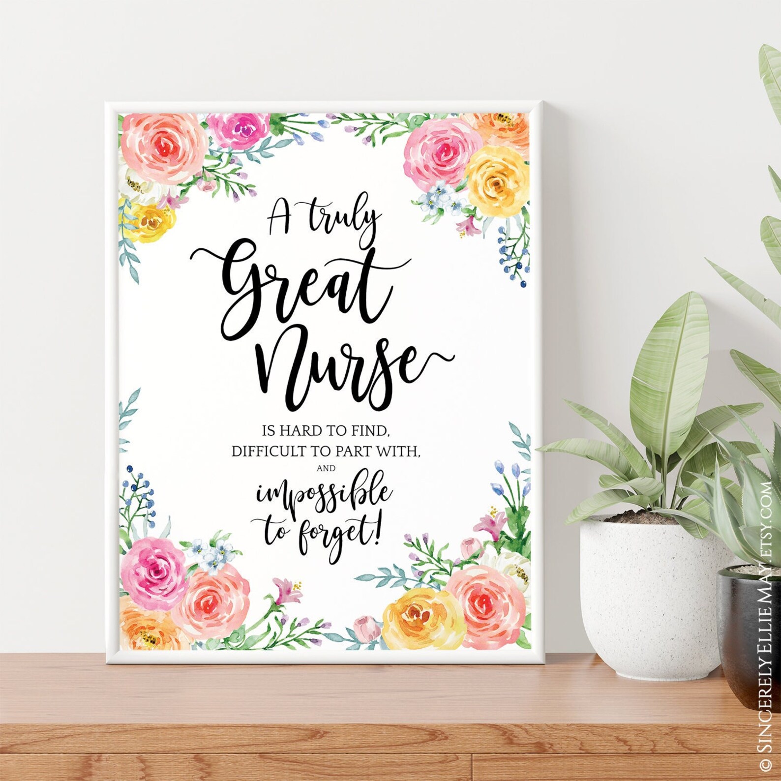 Nurse Appreciation Wall Art Decor Gift YOU PRINT Thank You - Etsy