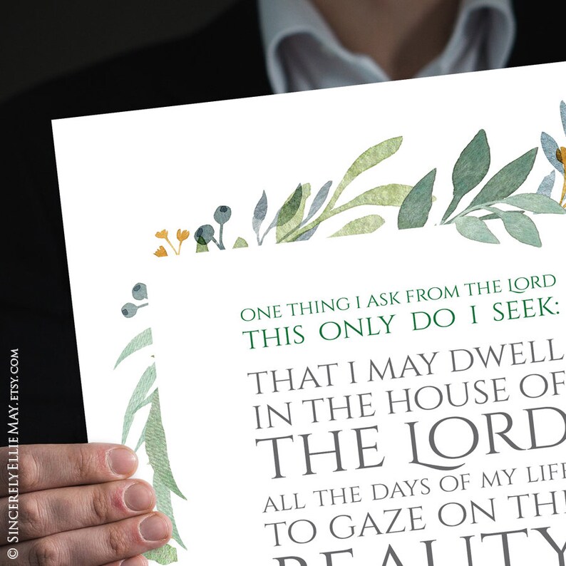 Psalms Christian Quote Sign Wall Art Psalm 27 4 Scripture Art - Etsy