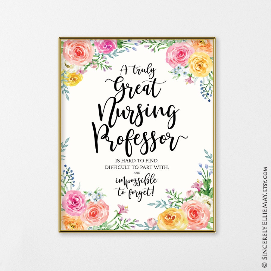 Nursing Professor Gift Inspirational Thank You For Nurse | Etsy