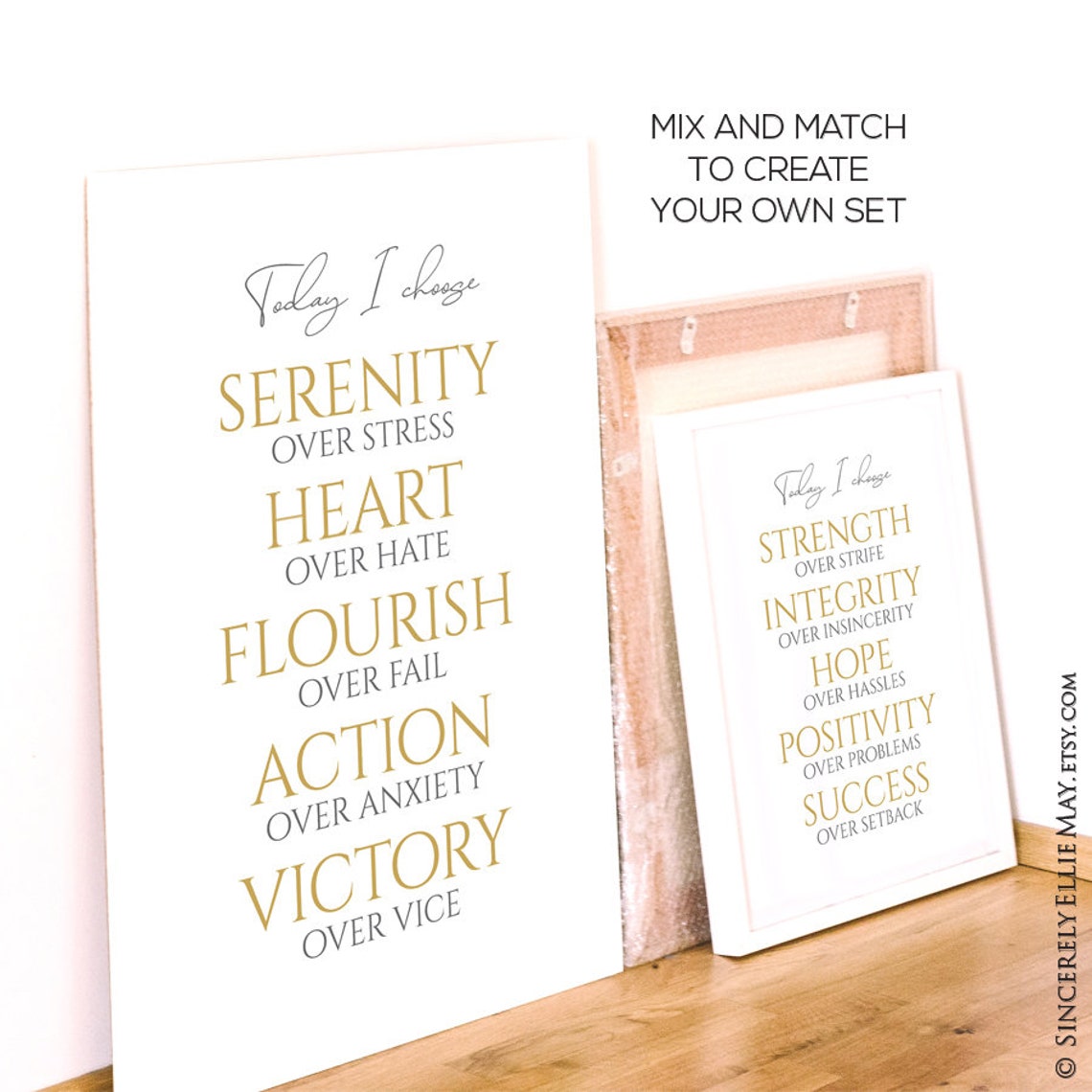 Printable Mental Health Decor Grow Positive Thoughts Poster | Etsy