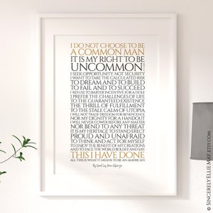 American Creed Wall Art Printable, Dean Alfange My Creed Quote ...