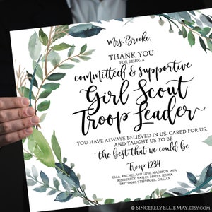 Personalized Gifts for Girl Scout Troop Leader - Appreciation Thank You ...