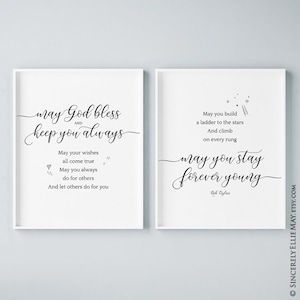 Bob Dylan Poster Print, Song Lyrics Art - May You Stay Forever Young ...