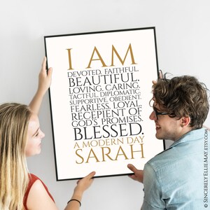 Sarah Bible Character Wall Art Printable - Modern Day Christian Woman ...