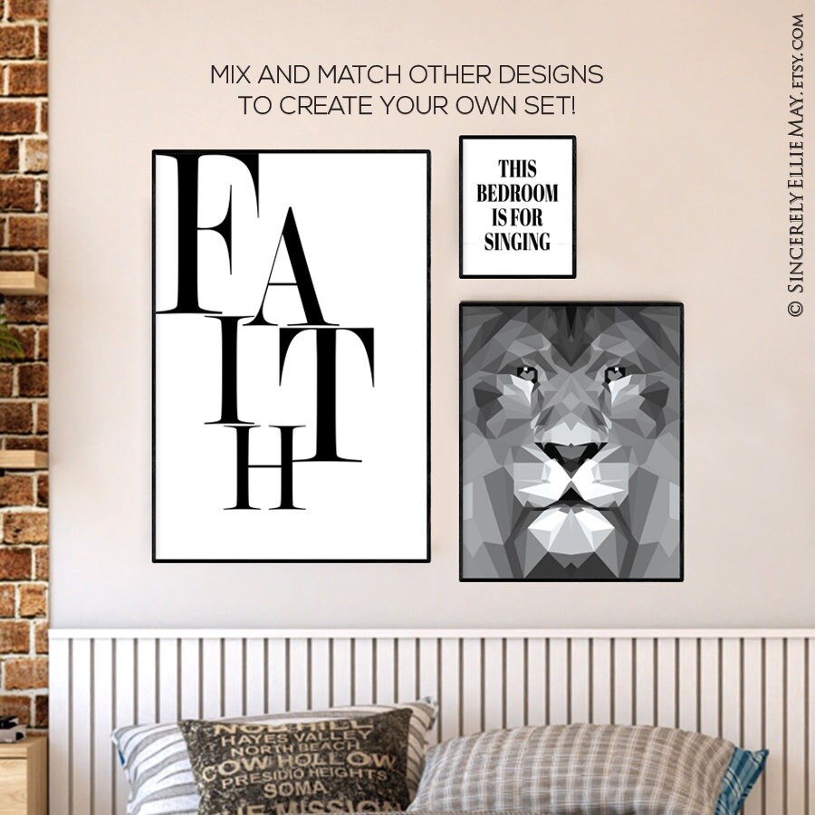 One Word Typography Sign Modern Wall Art Positive Vibes Gifts - Etsy ...