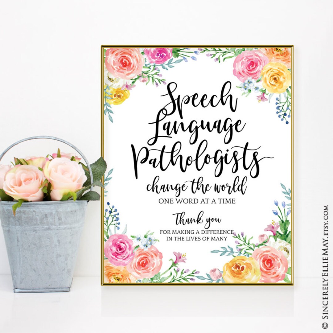 SLP Speech Language Pathologists Appreciation Gift Inspiring - Etsy ...