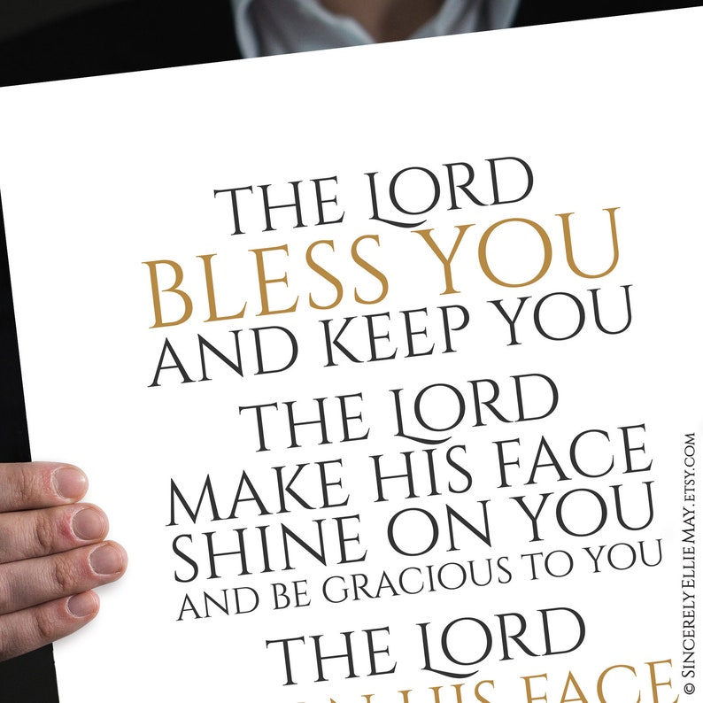 Aaronic Blessing Printable Wall Art: Bible Verse, Priestly Blessing ...