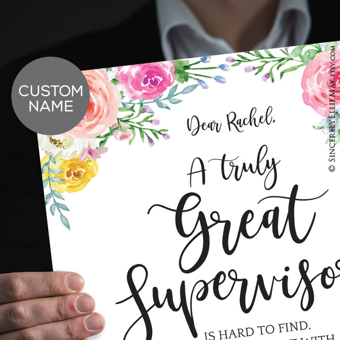 Supervisor Appreciation Gifts Custom Name Wall Art as Thank - Etsy ...