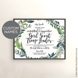 Personalized Gifts for Girl Scout Troop Leader - Appreciation Thank You ...