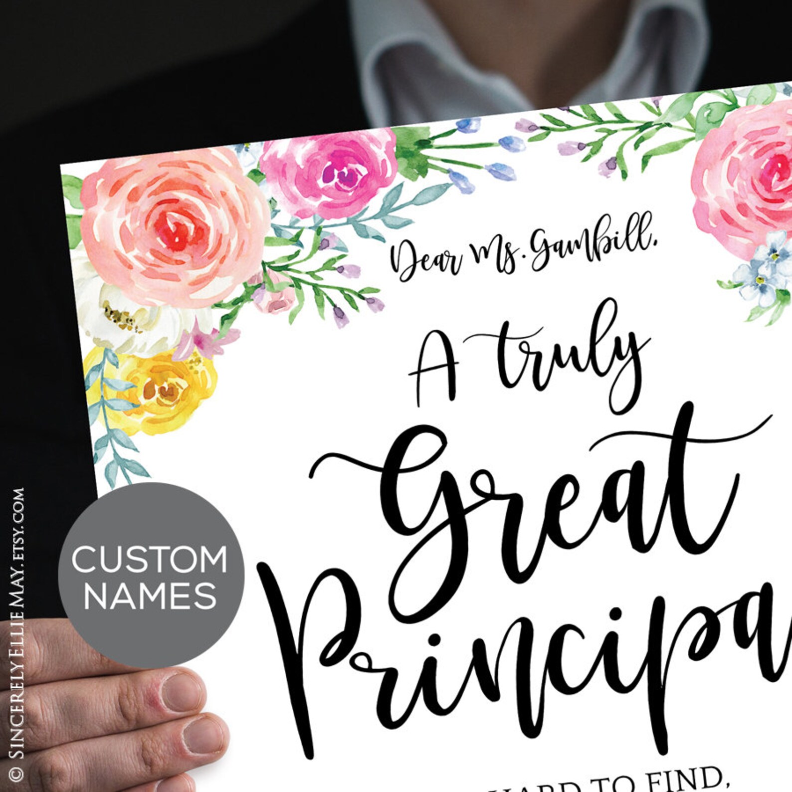 Principal Retirement Gifts Custom Appreciation Sign | Etsy