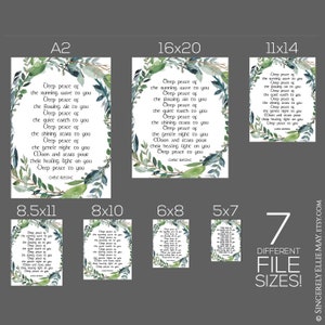 Deep Peace Gaelic Blessing Wall Art Decor, Irish Sayings, Celtic Art ...
