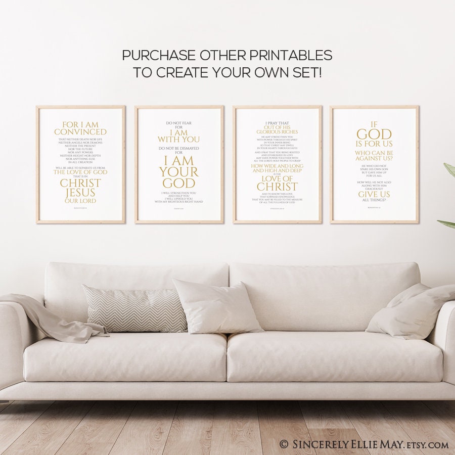 Christian Aesthetic Posters Room Decor Bible Verse Wall Art - Etsy ...