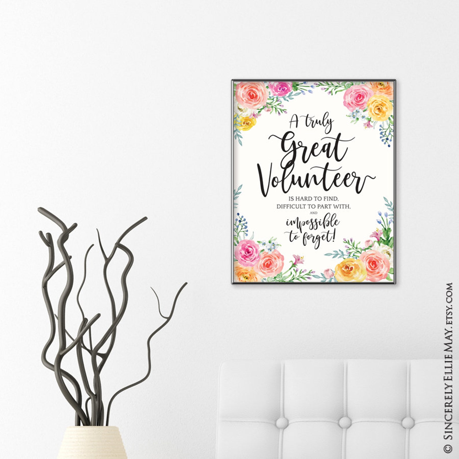 Volunteer Gifts of Appreciation Thank You Printable Gift Wall | Etsy ...