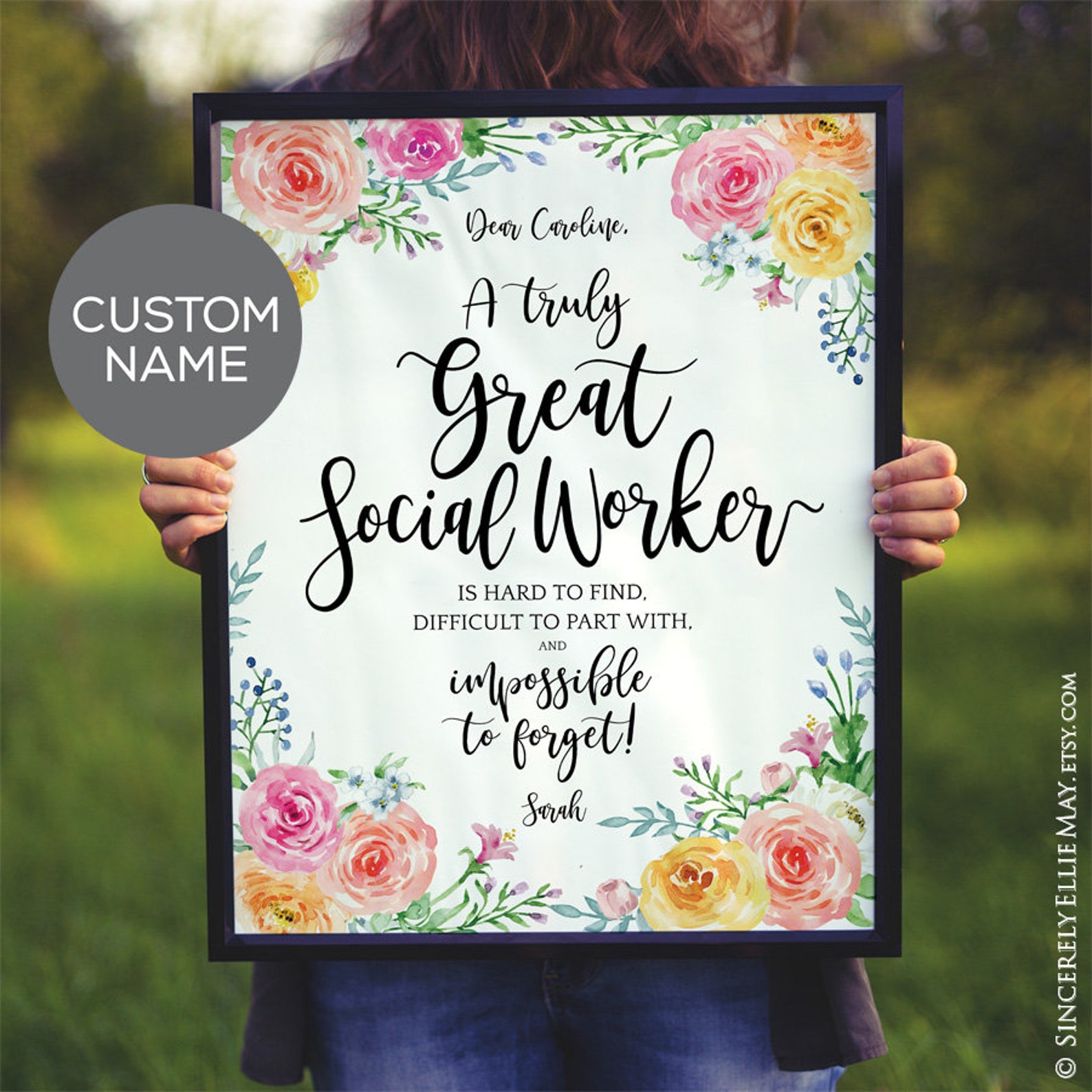 Social Worker Customized Appreciation Gifts - Social Work Office Wall ...