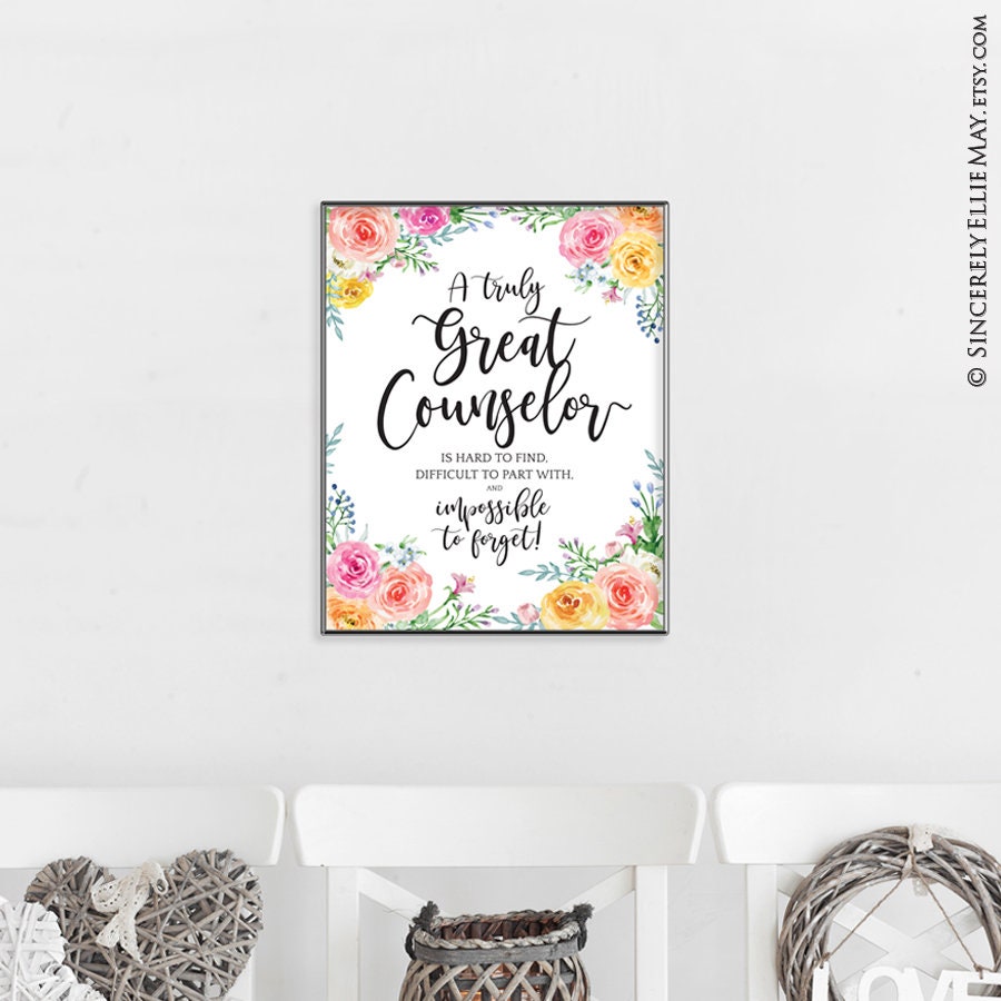 Counselor Office Decor Gifts Work Appreciation Quote YOU | Etsy