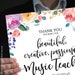 Music Teacher Appreciation Gift, Great as Thank You Quote Printable ...
