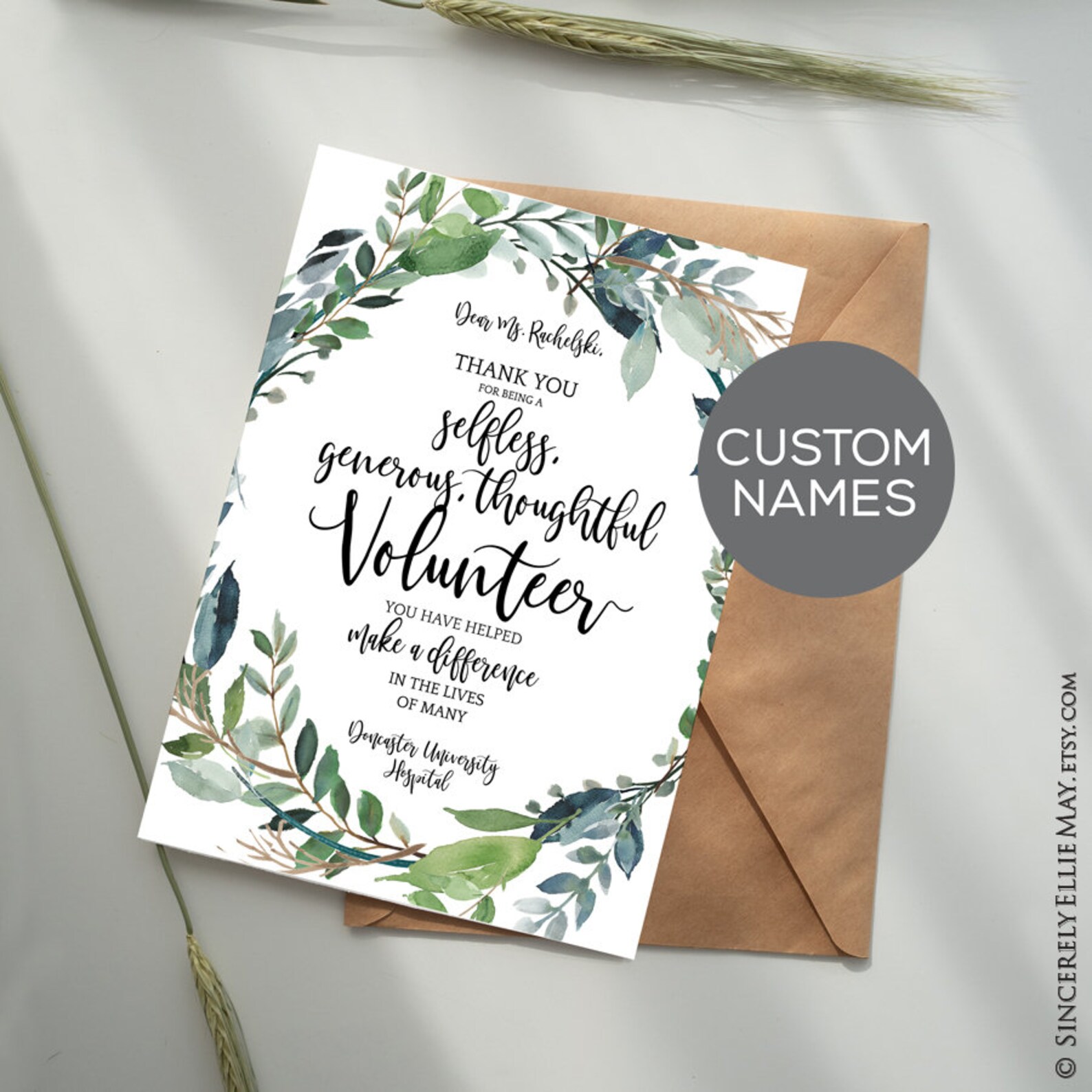 Volunteer Appreciation Custom Poster Gifts Personalized Thank - Etsy