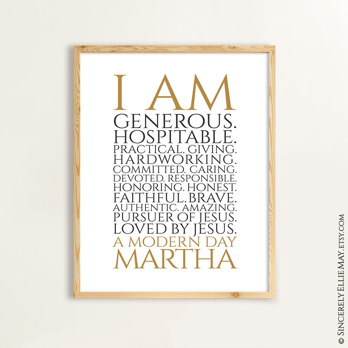 Bible Character Wall Art, Modern Day Martha Poster Printable - Mothers ...