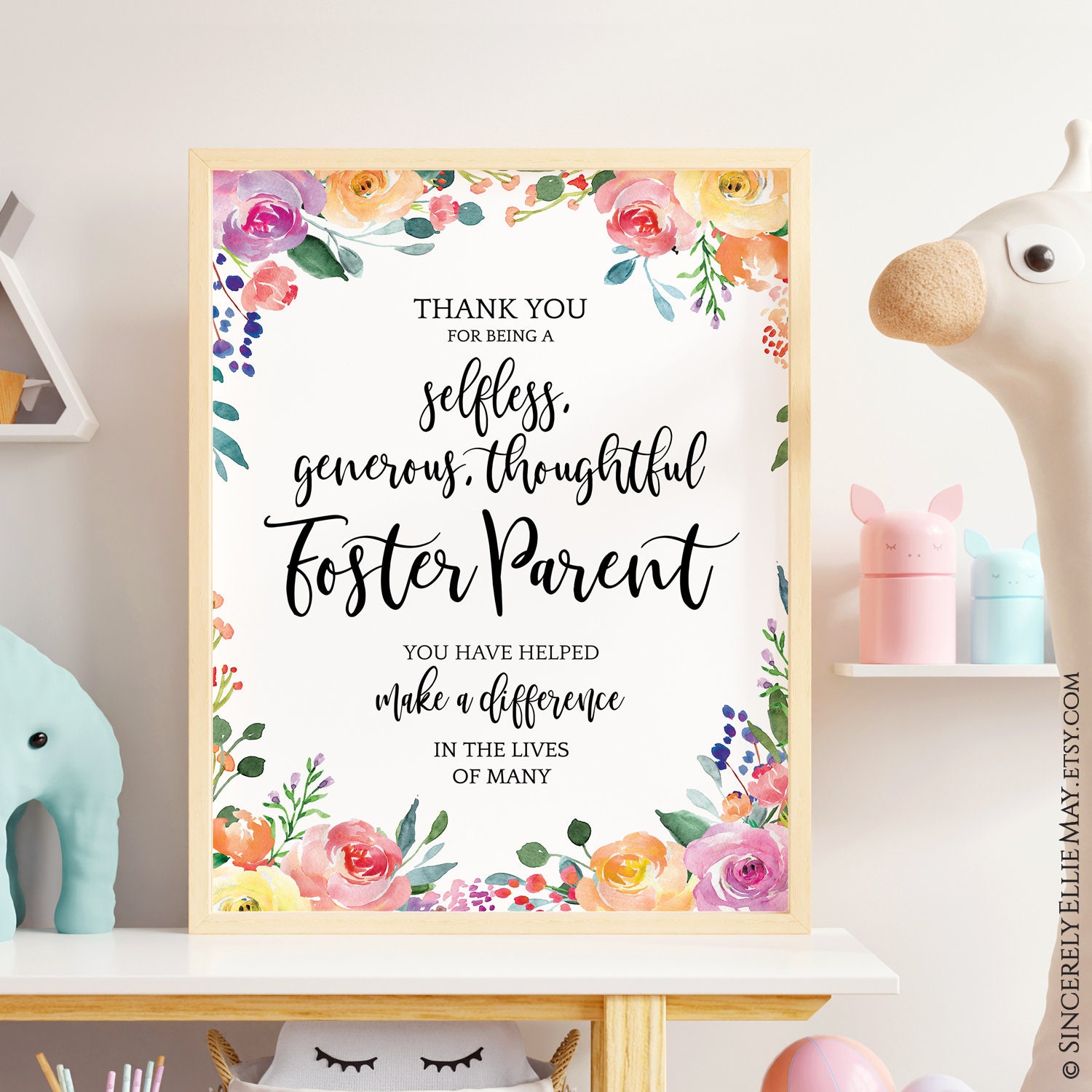 Foster Parent Appreciation Gifts, Great as Foster Care Printable Thank ...