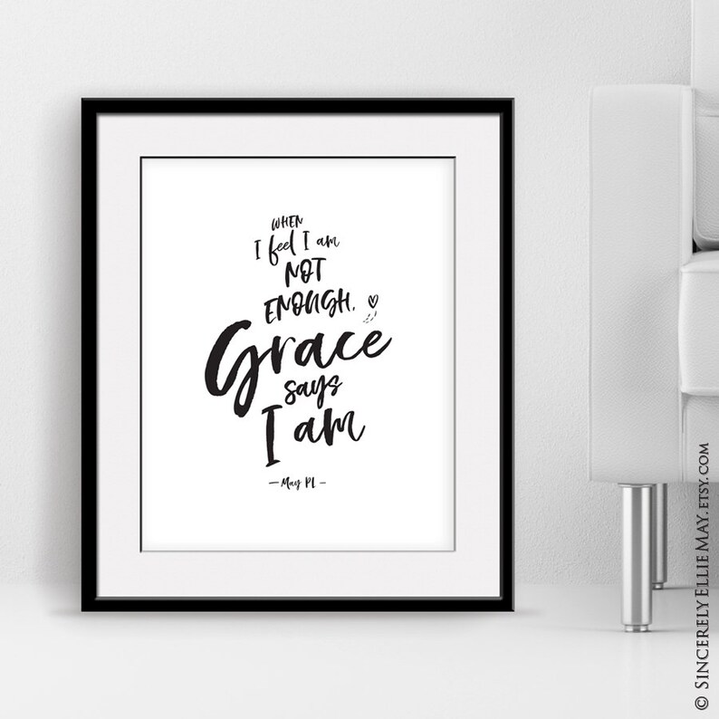 Grace Quote Wall Art Gods Grace Sign Printable Christian | Etsy