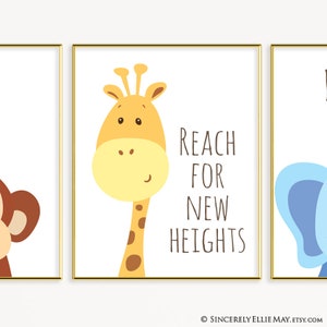 Giraffe Baby Shower Gift and Room Wall Art Decor Safari Animal Poster ...
