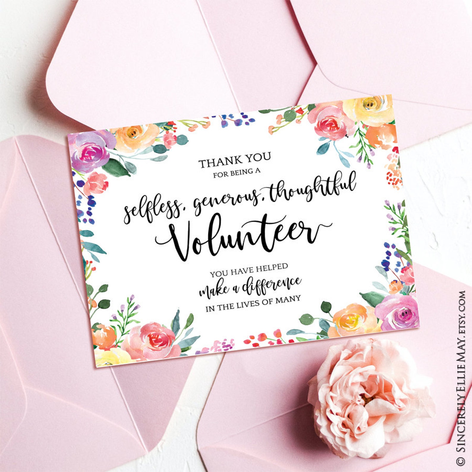 Appreciation Gifts for Volunteer Thank You Volunteer Printable ...