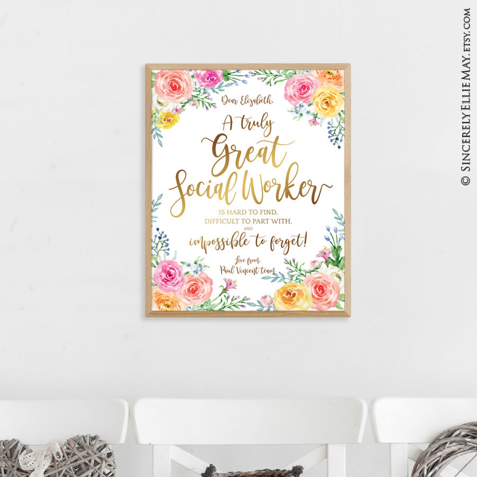Custom Thank You Social Worker Appreciation Gifts for Women ...
