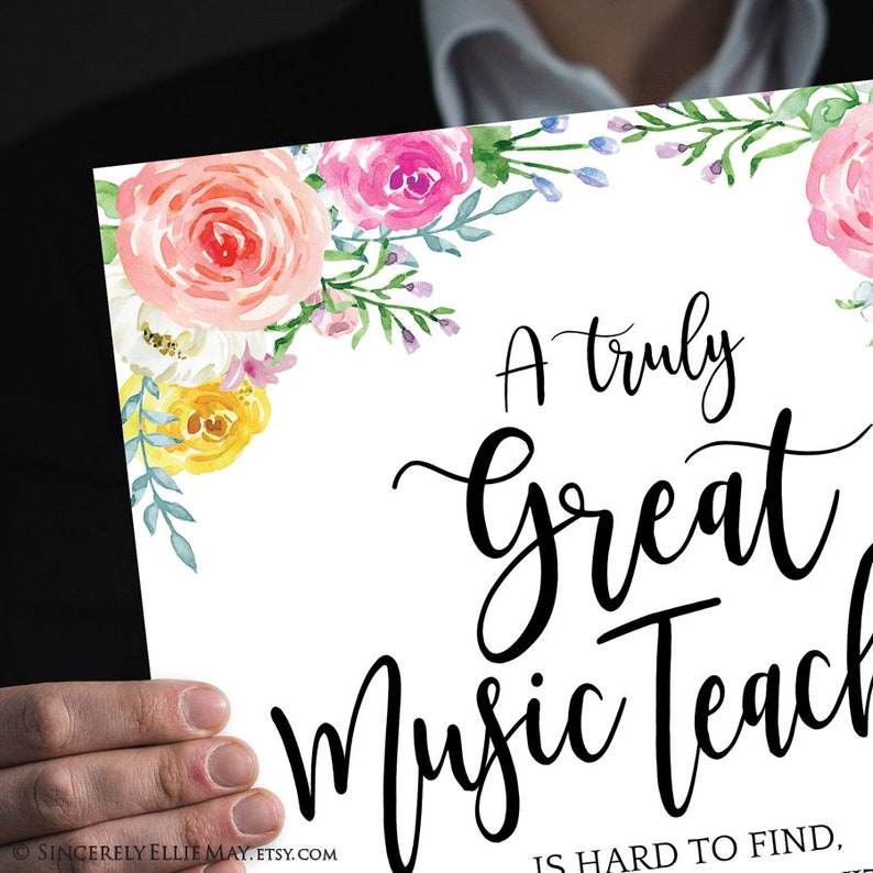 Music Teacher Gift For Retirement Music Room Decor Teacher | Etsy