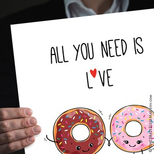 Food Puns Funny Donut Wall Art Poster or Birthday Cards All - Etsy ...