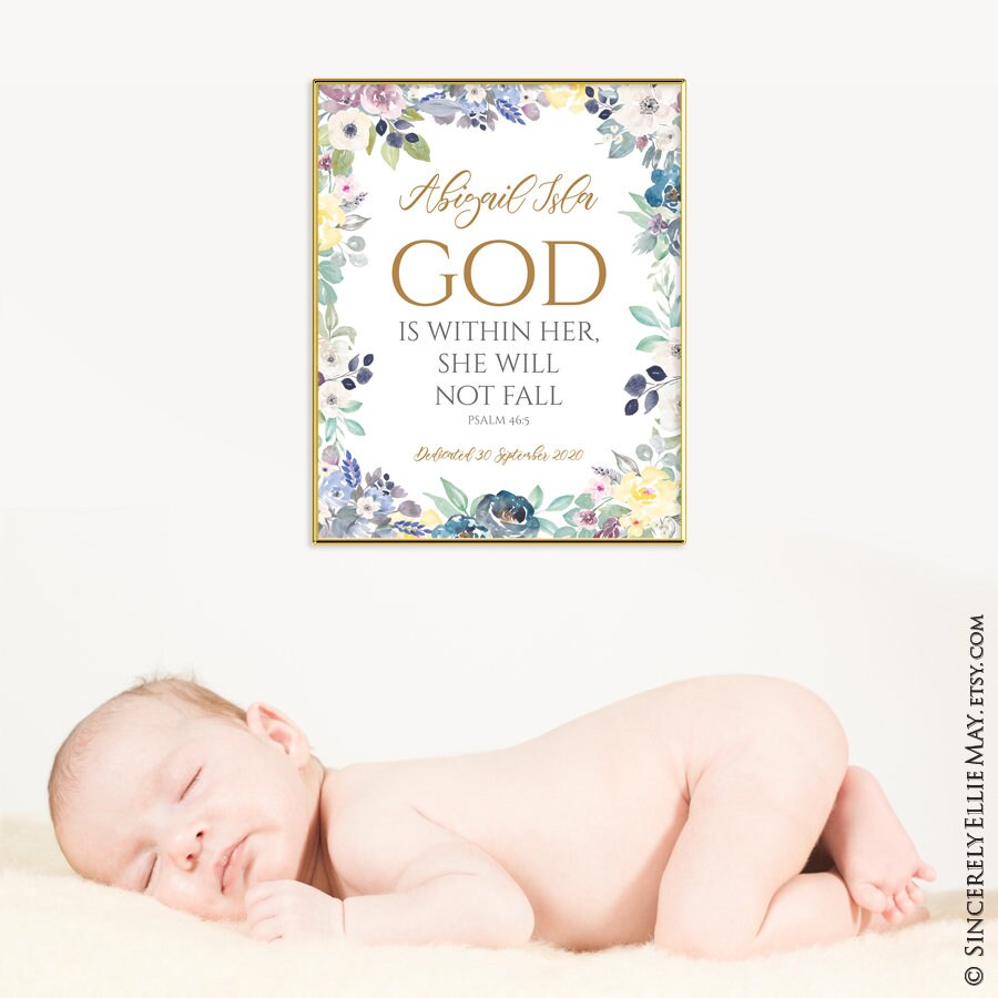Baby Dedication Gifts Girl Printable God is With Her - Etsy Australia