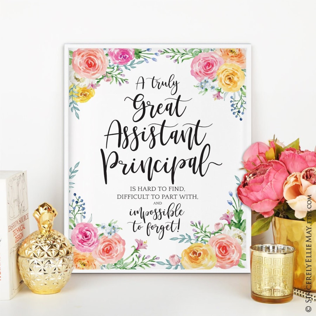 Assistant Principal Retirement Gift - Appreciation Quote Sign Wall Art ...